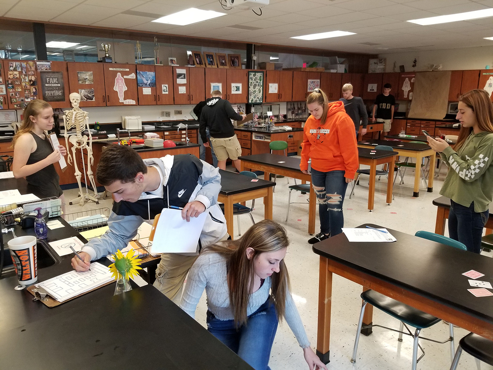 Forensic science class works on crime scene skills | Walton Central ...